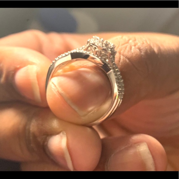 delamore | Jewelry | Kt Dmnd Ring Bands In 18k Wht Gld Sz 8 | Poshmark